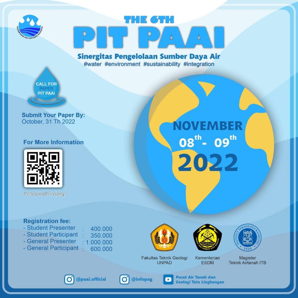 PIT PAAI 2022 – Magister Teknik Air Tanah – Fakultas Ilmu dan Teknologi ...